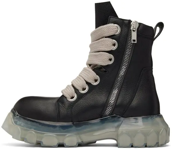 靴 RICK OWENS jumbolaced bozo tractor Rick Owens Off-White Jumbo Laced Bozo Tractor Boots Rick Owens